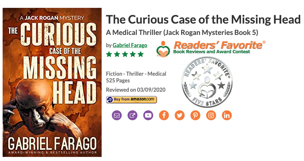 Gold Medal for The Curious Case of the Missing Head - Author Gabriel ...
